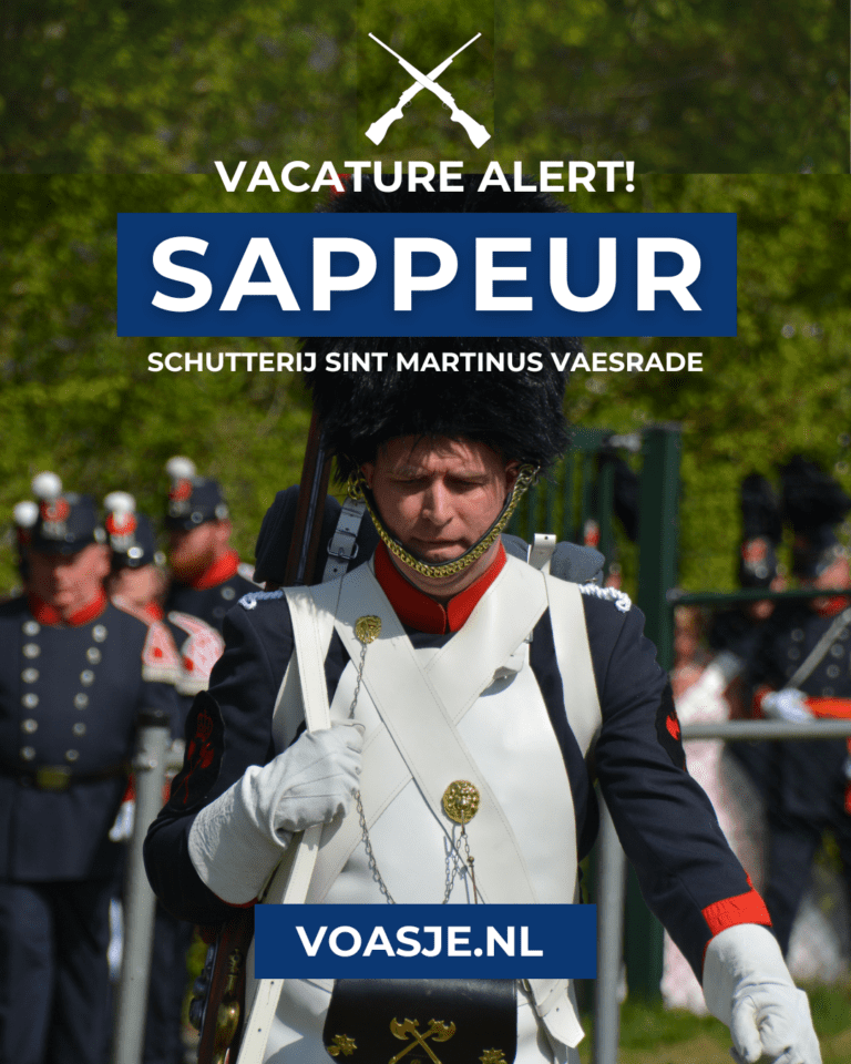 Vacature Sappeur 2023 - Schutterij St. Martinus Vaesrade